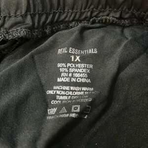Real Essentials | Shorts | Nwot Womens Plus Size Solid Black Athletic ...